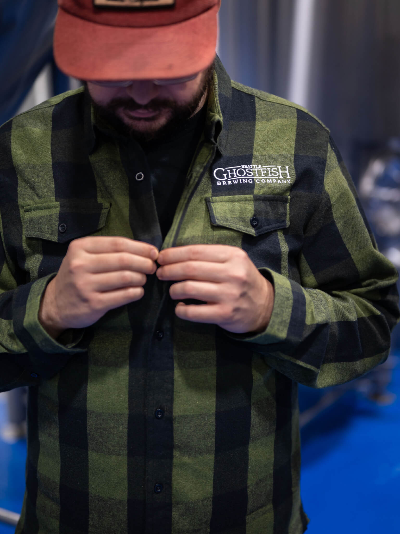 Ghostfish Logo'd Flannel Shirt (4 Color Options) - Ghostfish Brewing ...